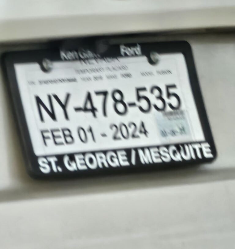 Temporary License Plates – Domestic Security