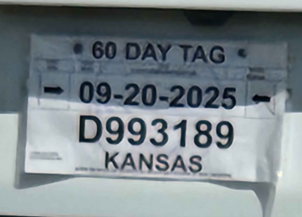 Temporary License Plates – Domestic Security